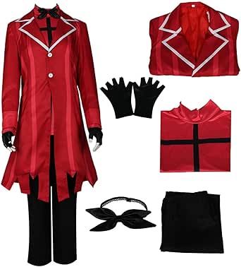 Amazon.com: MENGZHAI Anime Hazbin Cosplay Hotel Alastor Costume Jacket ...