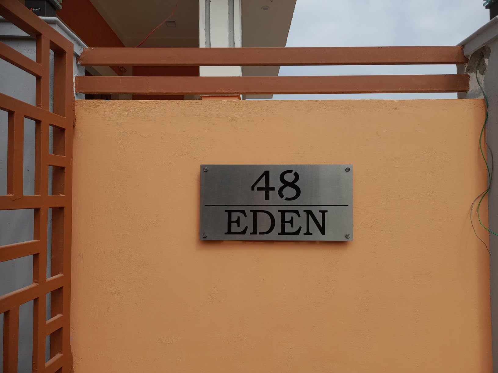 WALLCENTRE Stainless Steel name plate for home entrance | Customised ...