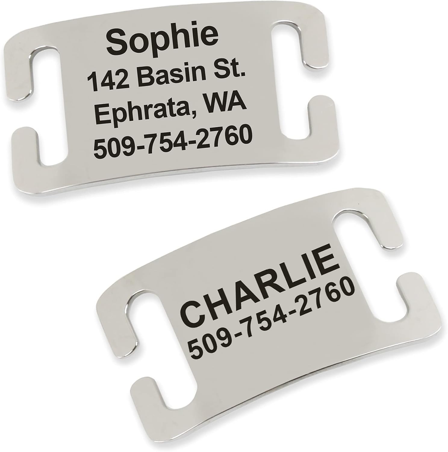 Amazon.com : GoTags Pet ID Slide-On Personalized Dog & Cat Tags. Silent ...