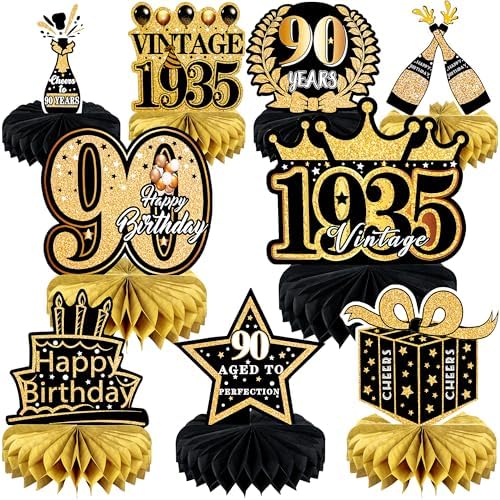 Amazon.com: 10PCS 90th Birthday Decorations Centerpieces for Table ...