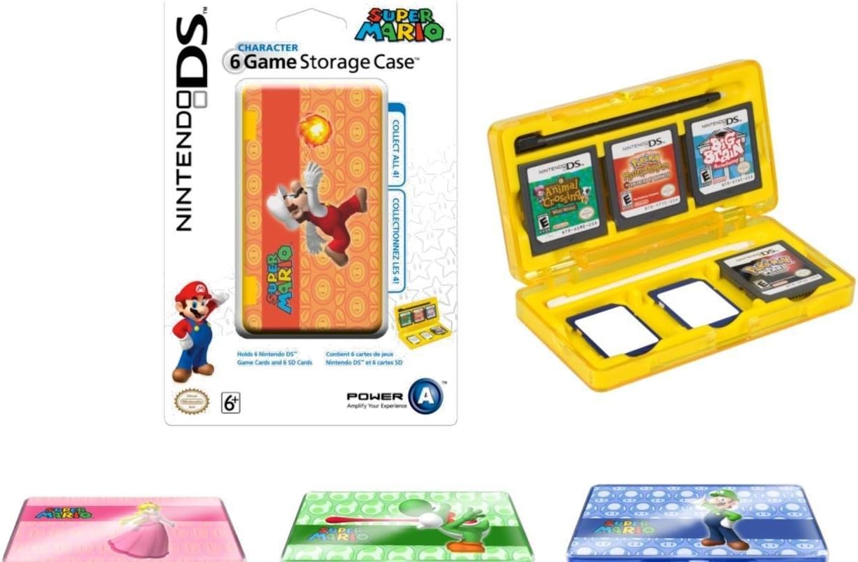 Nintendo DSi XL, DSi, DS Lite Super Mario 6 Game Card Character Storage ...