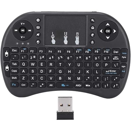 VIMI Mini Teclado Inalámbrico,Touch Pad con Iluminación, USB 2.4GHz ...