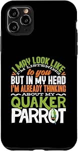 Amazon.com: iPhone 11 Pro Max Parrots Monk Parakeet Thinking About My ...