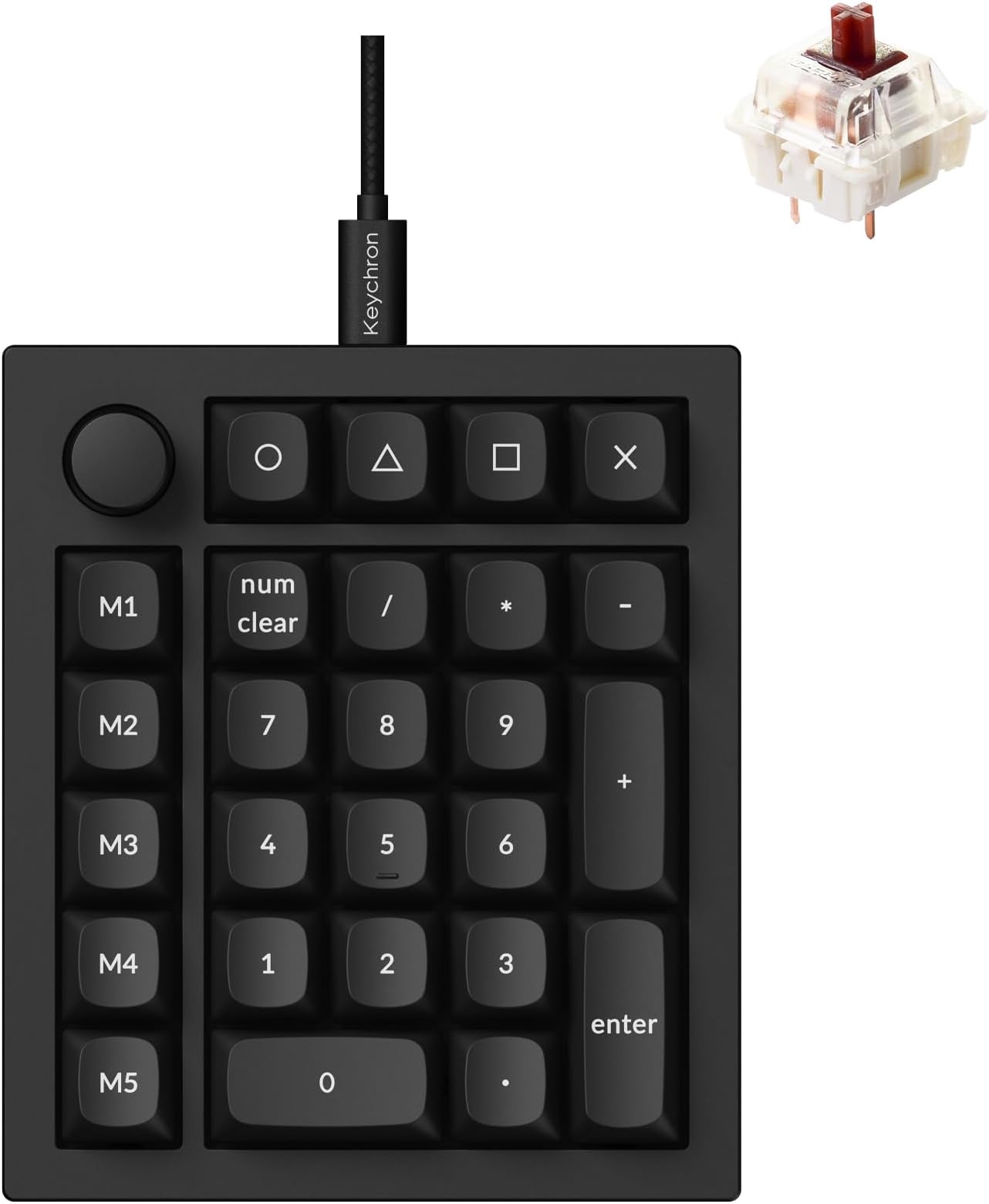 Amazon.com: Keychron Q0 Plus Wired Full Aluminum Custom Number Pad, QMK ...