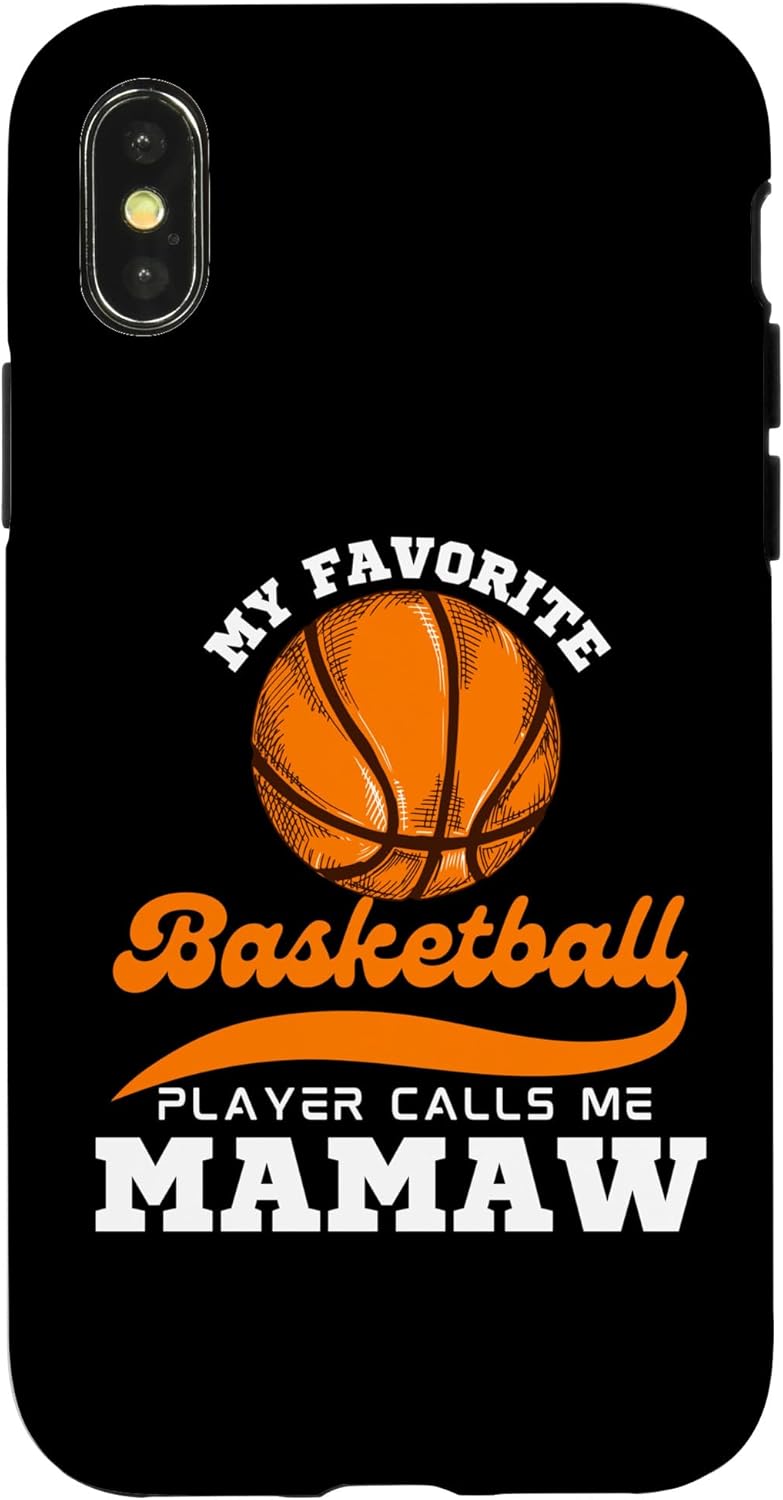 Amazon.com: iPhone X/XS My Favorite Basketball Player Calls Me Mamaw ...
