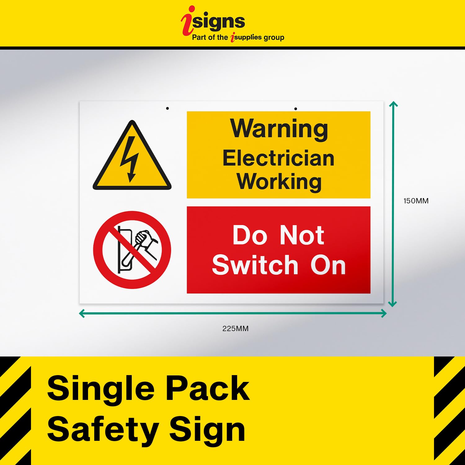 Electrician Safety Message Electrician Working On Line 2 Sided Tag