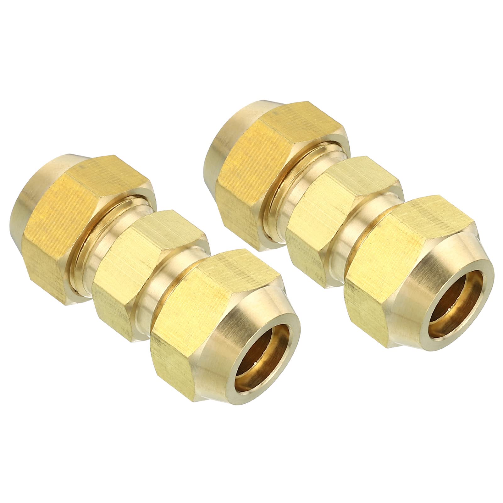 Amazon.com: PATIKIL 1/2" OD Brass Flare Union Connector, 2 Set Air ...