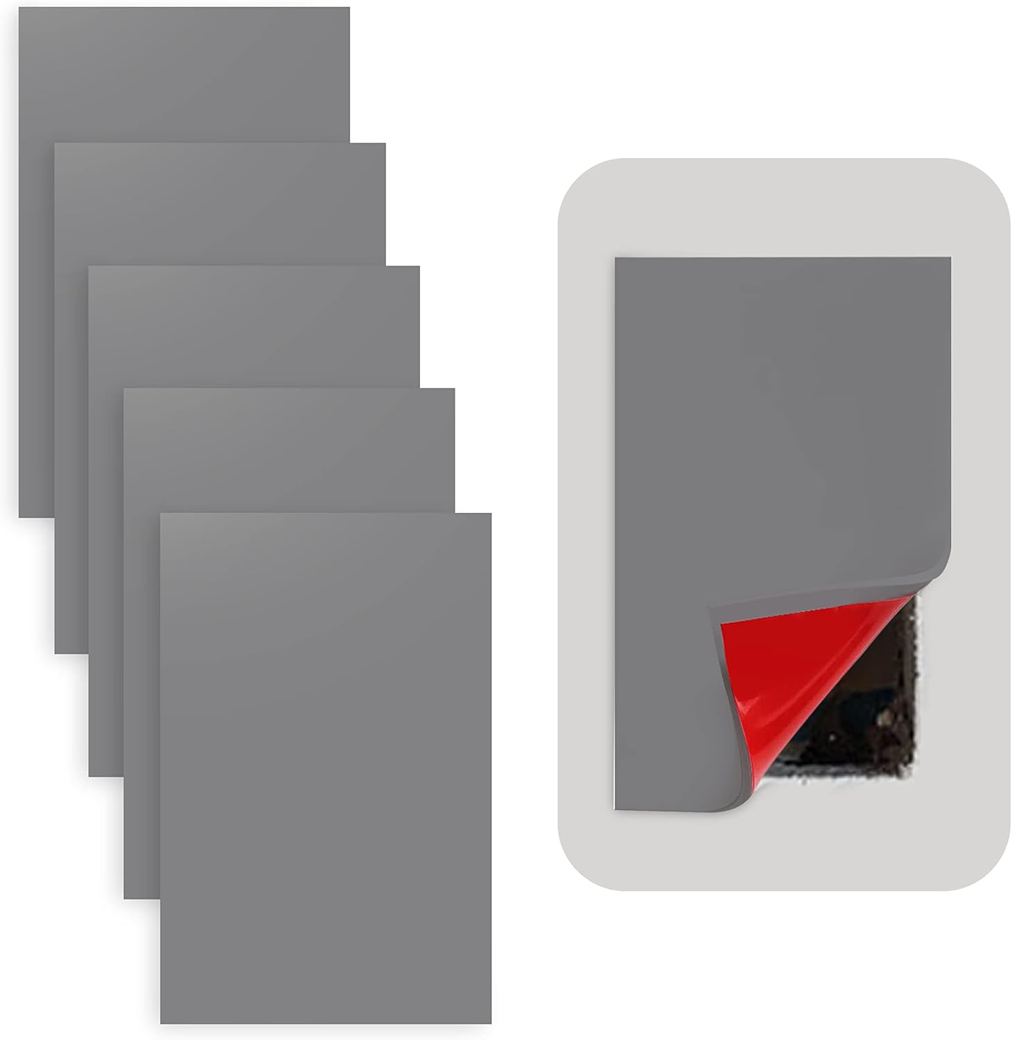 Rubber Bond Self-Adhesive Rubber Wall Outlet Cover Plate 5 Pack - Easy ...