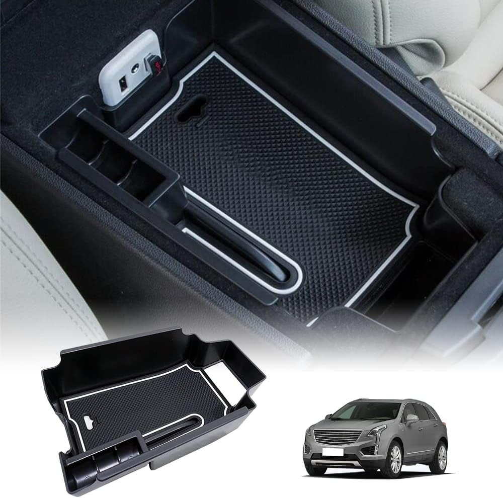 Vesul Center Console Organizer Armrest Storage Tray for Cadillac XT5