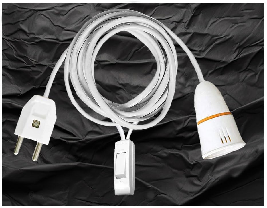 Tia Crafts Electric Bulb Holder with On/Off Switch | Extension Cable or ...