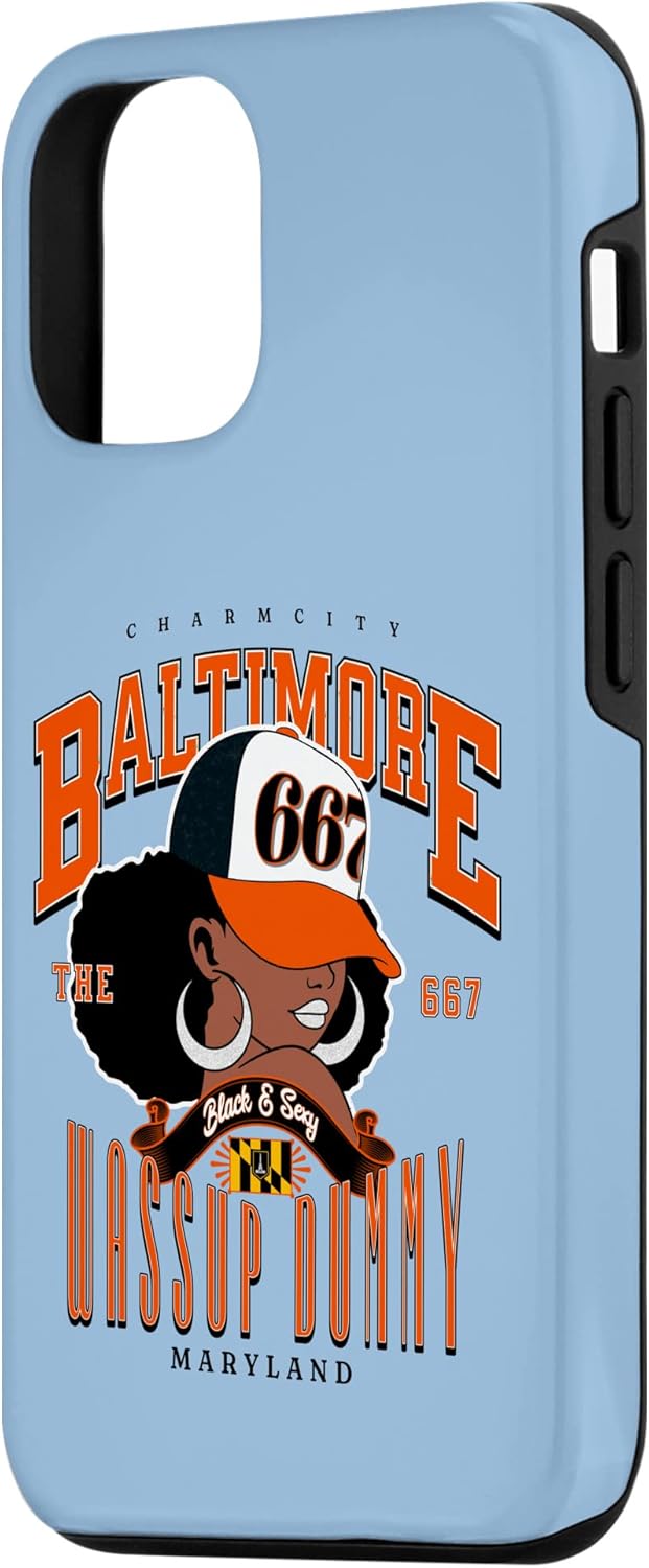 iPhone 13 667 Area Code Baltimore Maryland Flag Blaq Girl Bmore Pride ...