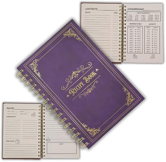 Amazon.com: JoyfulDestiny Blank Recipe Book to Write Your Own Recipes ...