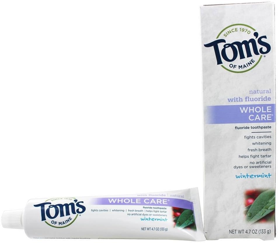 Amazon.com: Tom's of Maine Whole Care Natural Toothpaste with Fluoride ...