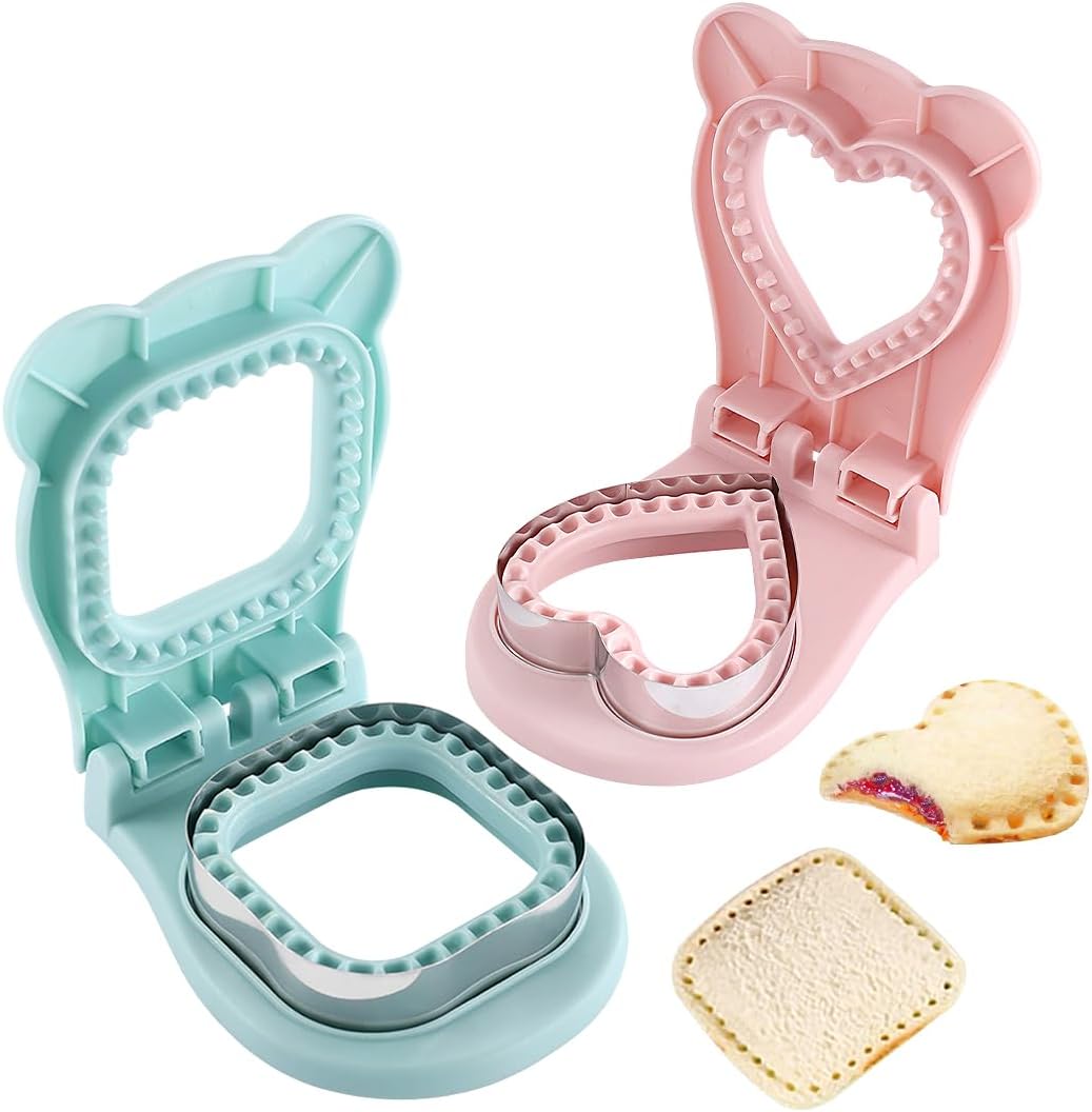 Amazon.com: Zayookey 2 Pcs Sandwich Cutter and Sealer for Kids Sandwich ...