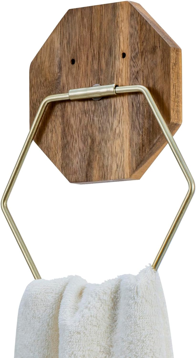 Amazon.com: Rattan Towel Ring, Modern Hand Towel Holder for Bathroom ...