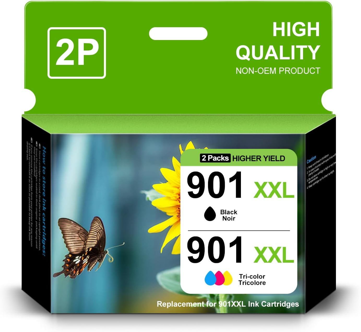 Amazon.com: 901XL Black and Color 2-Pack Ink Cartridge, Replacement for ...