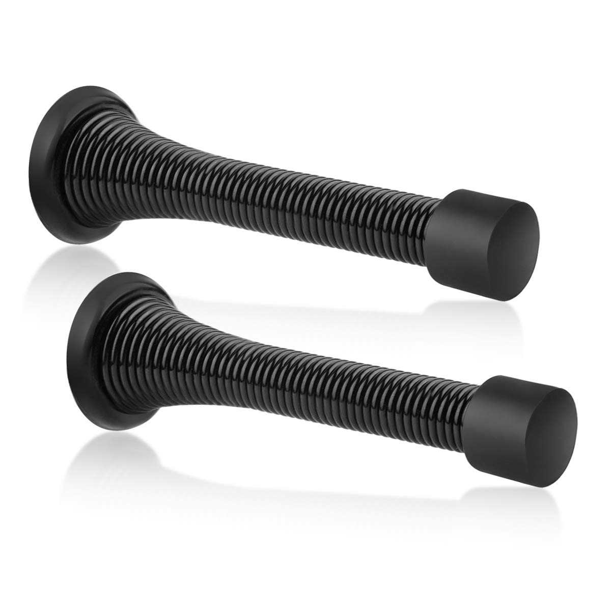 Snapklik.com : KOVOSCH 2 Pack Spring Door Stopper Black- 3-1/4 ...