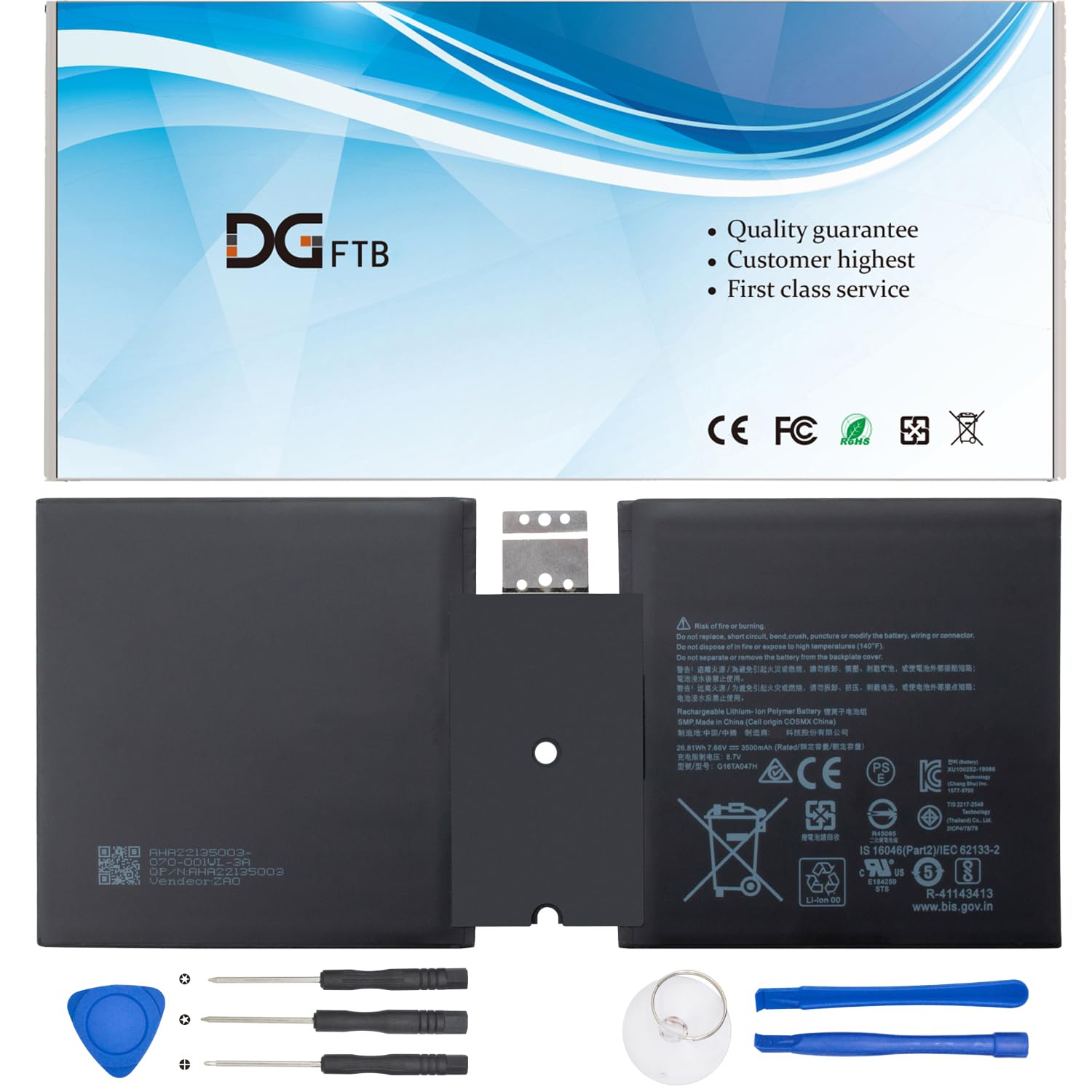 Amazon.com: DGFTB DYNU01 G16TA047H New Tablet Battery Replacement ...