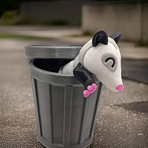 Articulated Trash Possum Figurine - 3D Printed Collectible Toy for ...