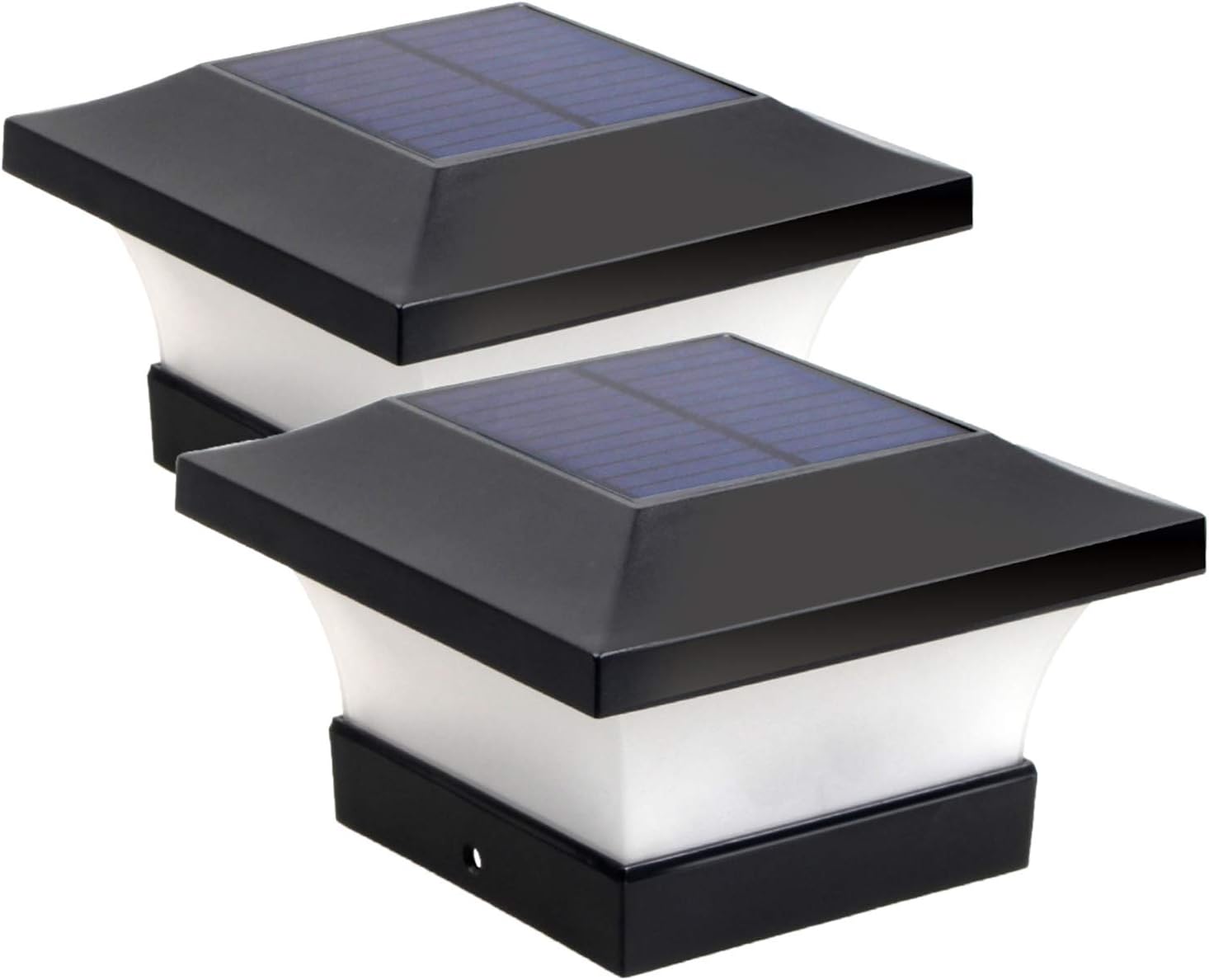 OUYANGL Solar LED Fence Post Cap for Wrought Iron and Aluminum or ...