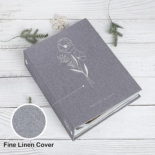 Lanpn Photo Albums A5 50 Photos, Linen Cover Acid Free Pocket Photo ...