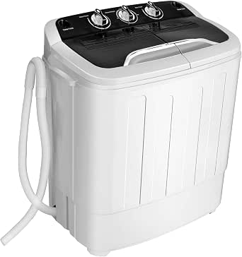 Giantex GT-US61100-FP Washing Machine, 13Lbs Mini Twin Tub, 8Lbs 5Lbs ...
