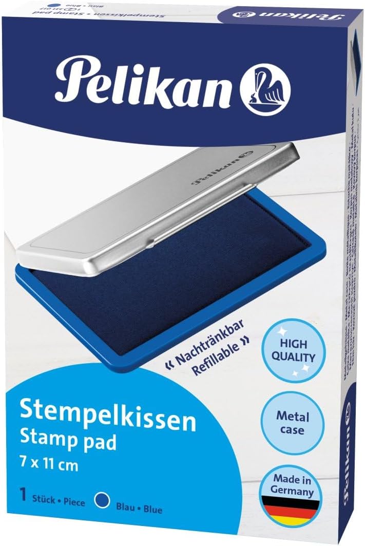 Pelikan 331017 Stempelkissen Nr. 2, getränkt, 7 x 11 cm, blau ...