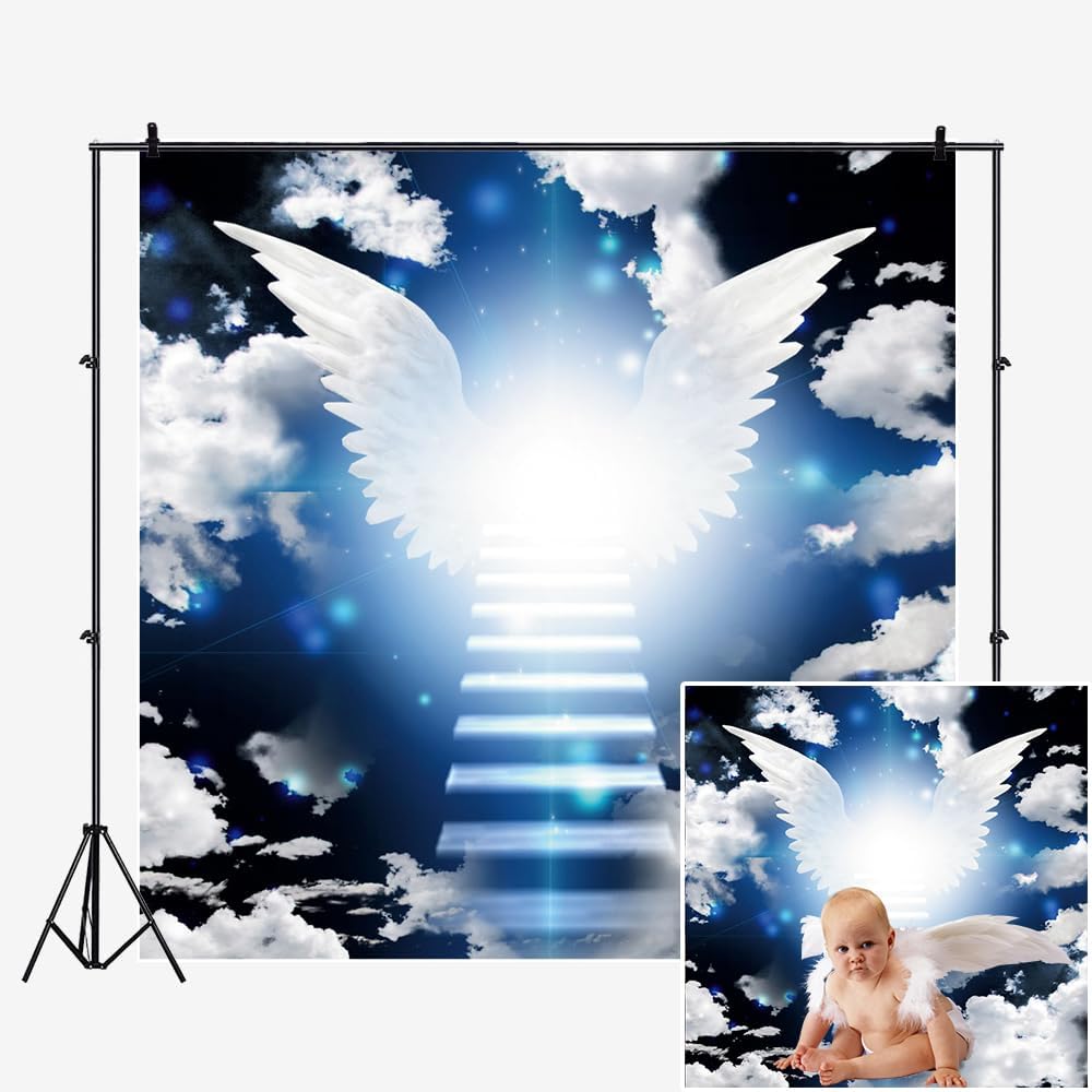 Amazon.com : CSFOTO 8x8ft Heaven Backdrop - Golden Heaven Sent Theme ...