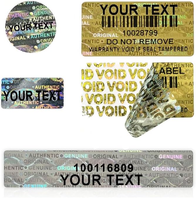 Amazon.com: 1000pcs Custom 0.787x0.39 inch High Security Tamper Evident ...