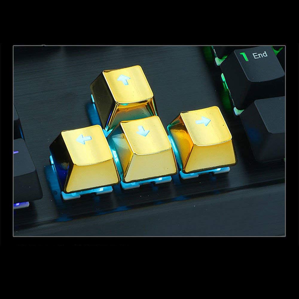 12 Keys PBT Keycaps Backlit Metallic Electroplated Set for Cherry MX ...