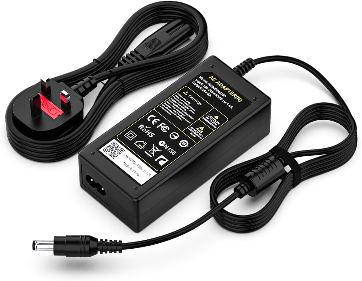 KFD 24V DC Power Supply Charger for Logitech G920 G923 G940 G25 G27 G29 ...