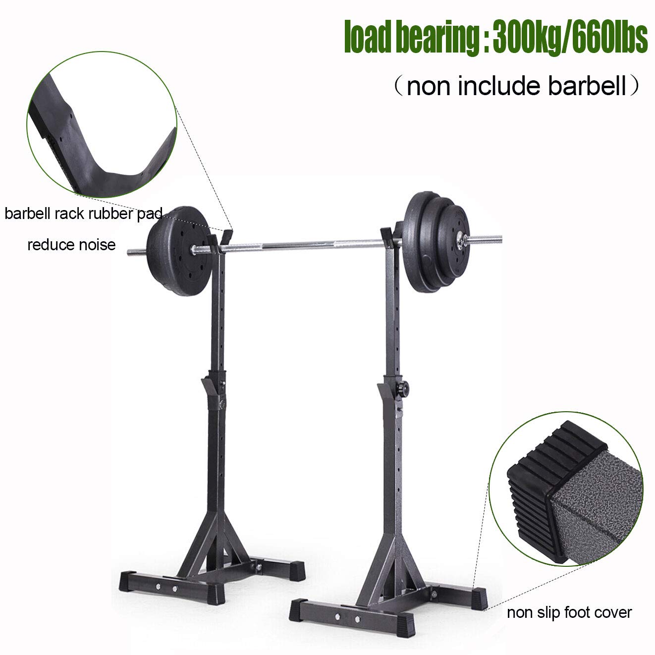 Buy DBMGB Squat Rack, Adjustable Barbell Rack Power Rack, Dumbbell Rack ...