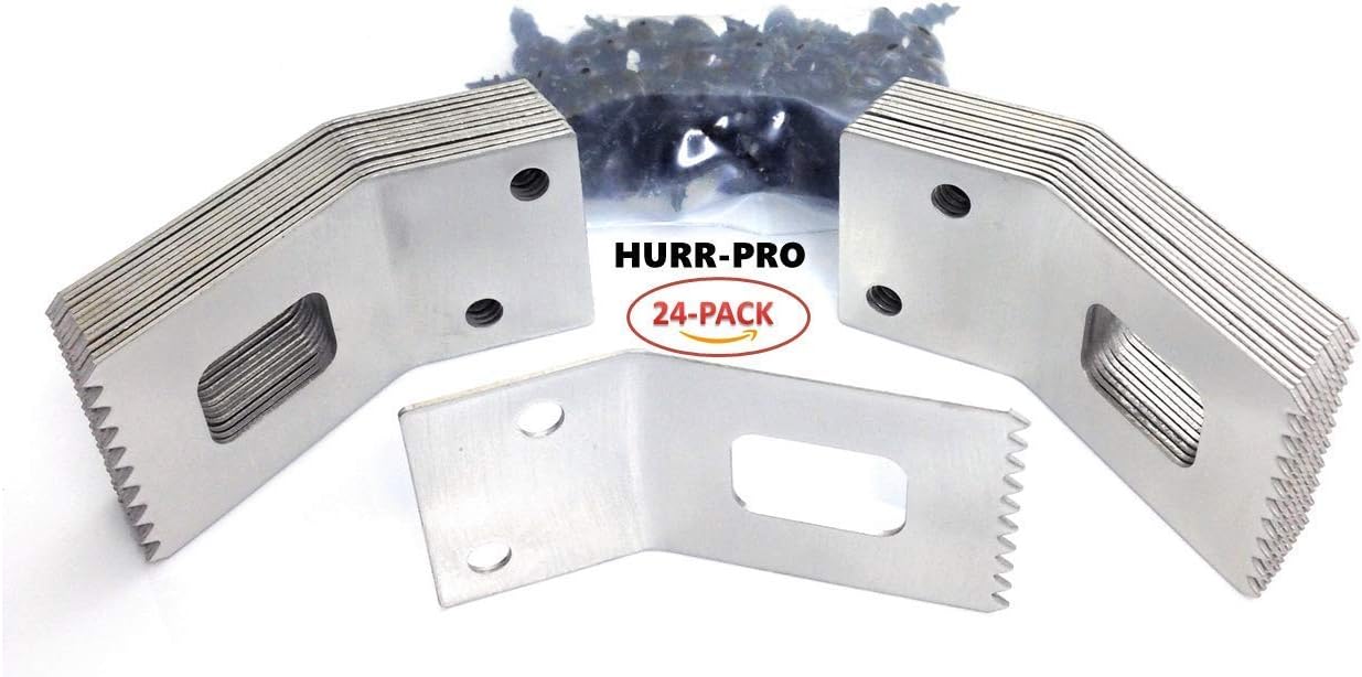 Universal 1/2" to 3/4" Hurricane Window Clips, 24-Pack 6-Windows ...
