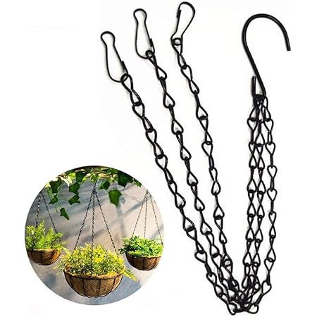 Amazon.com: KABB Hanging Basket Chains, 2pcs 20 inch/ 50cm Black ...