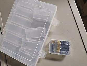 Amazon.com: Battery Organizer Holder Case with 12 Packs Small Batteries ...