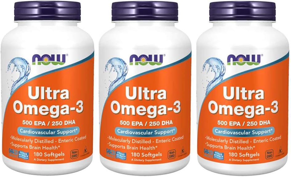 Amazon.com : Now Foods - Ultra Omega-3 500 EPA/250 DHA - 180 Softgels ...