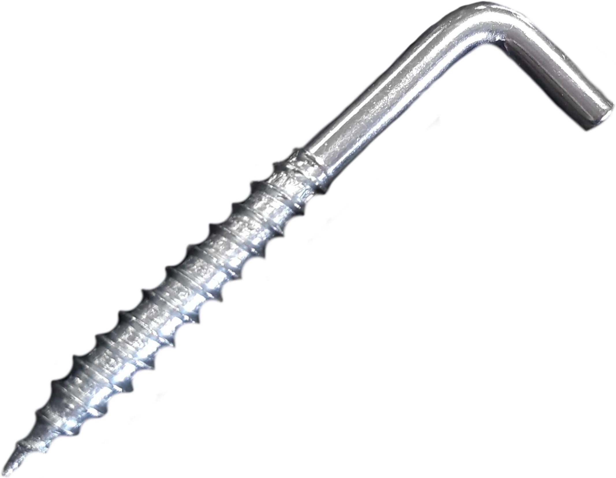 L Hook 5.2x50mm Heavy Duty Screws Pack of 4 (with raw Plugs) : Amazon ...