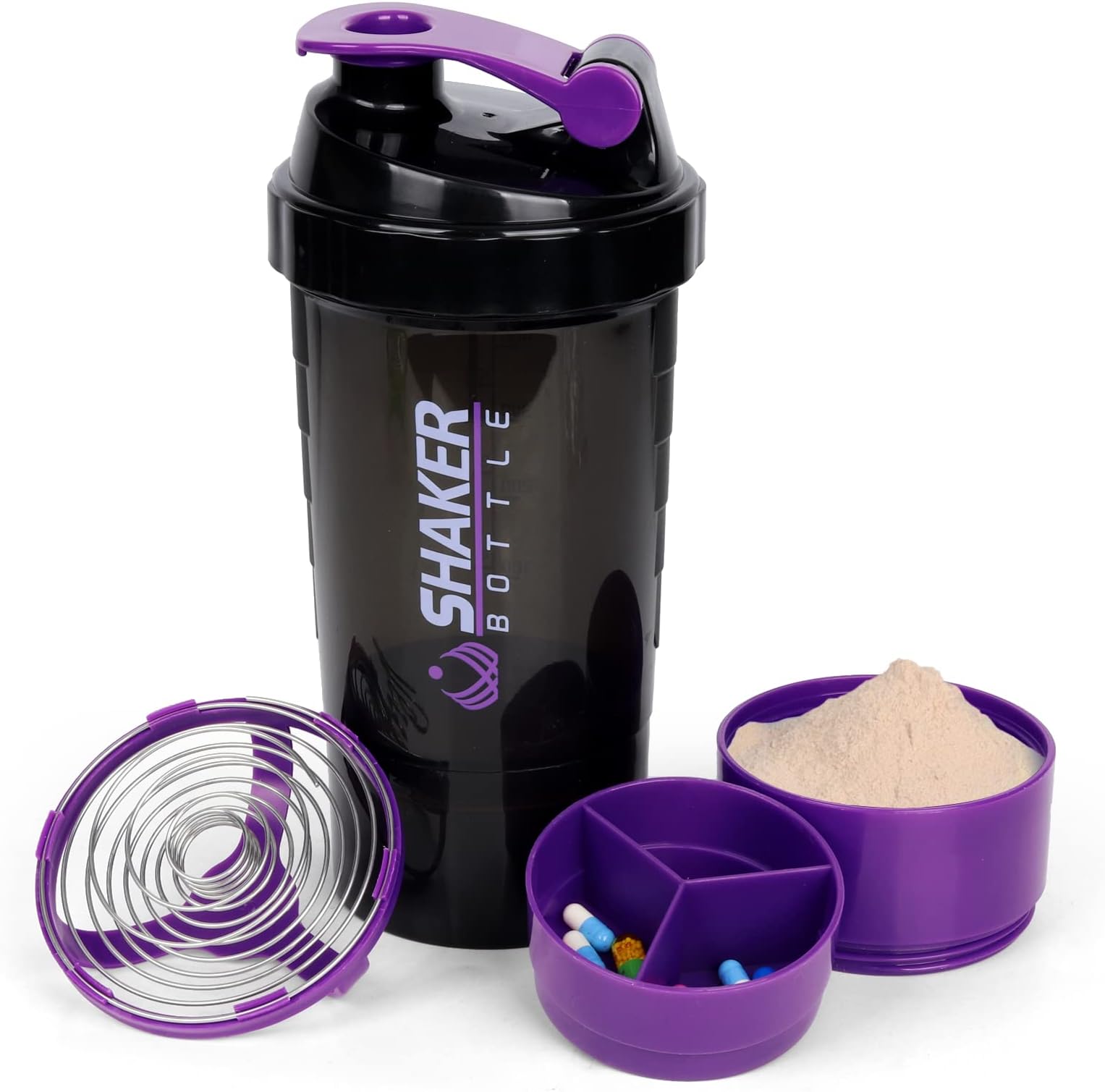 Amazon.com: ChezMax Shaker Bottle for Protein Powder (BPA free),16 Oz ...
