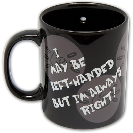 Amazon.com: Hazard Warning Left-Handed Dribble Mug : Home & Kitchen