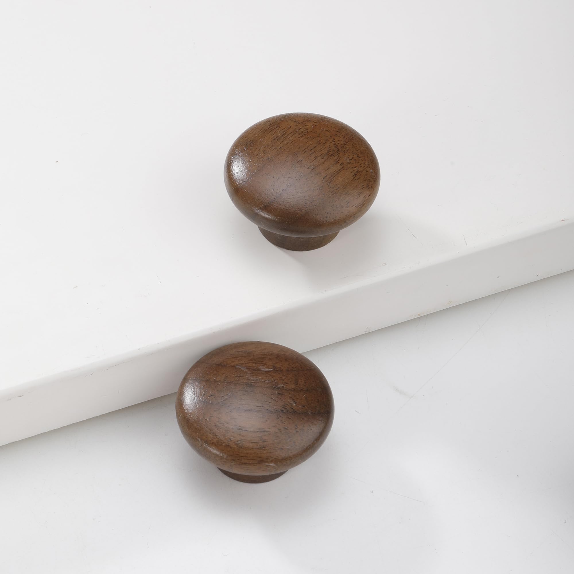 AMEPROSUPPLY Wood Knobs Extra Large 2 inch Big Wooden Knob for Bifold ...