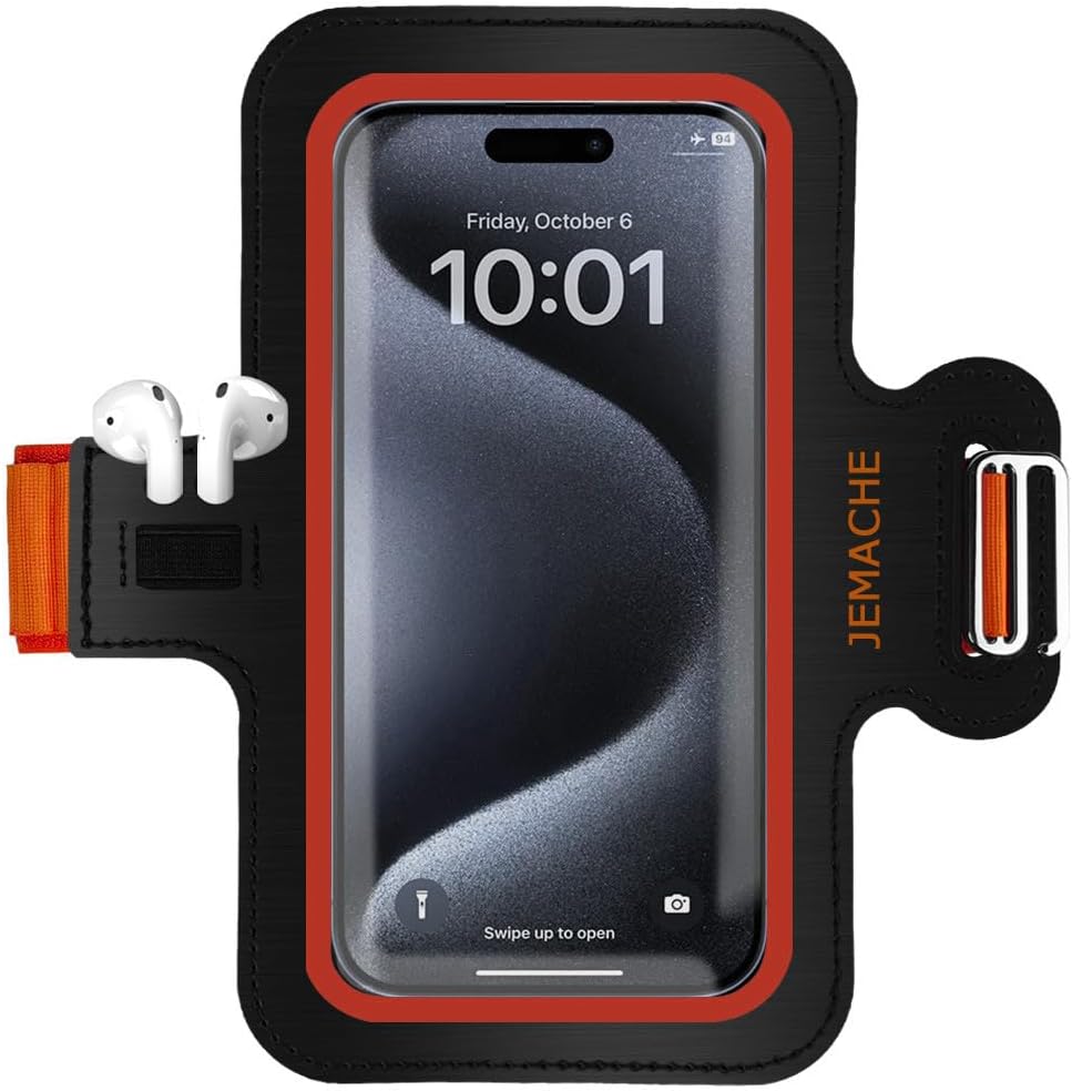 Amazon.com: JEMACHE Sleek Running Workouts Phone Armband for iPhone 16 ...