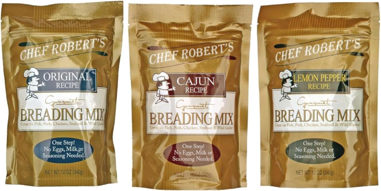 Amazon.com : Chef Robert's Gourmet Breading Mix 3-Pack (Original, Cajun ...