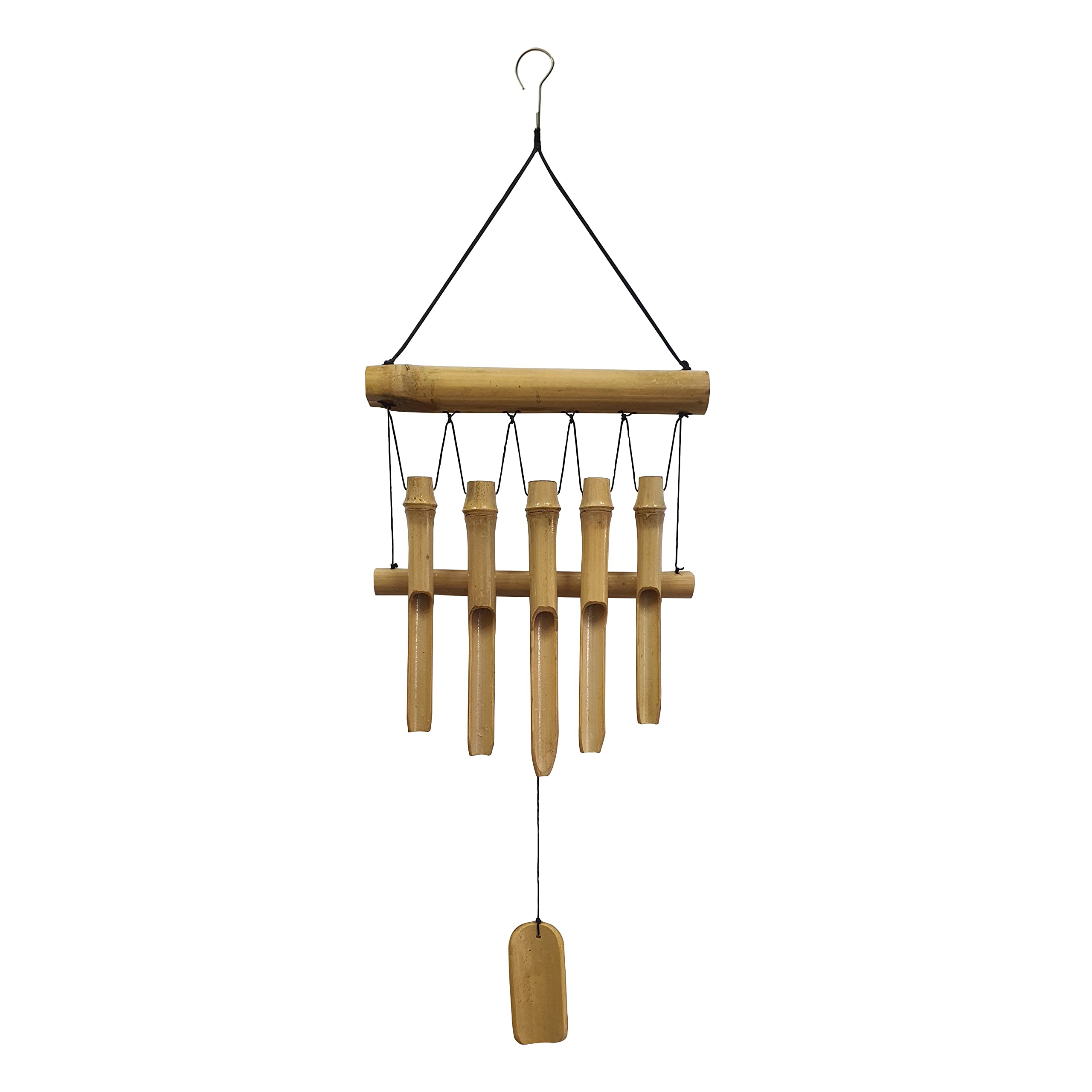 Amazon.com : Small Simple Bamboo Wind Chimes Outdoor, 5 Tubes Single ...