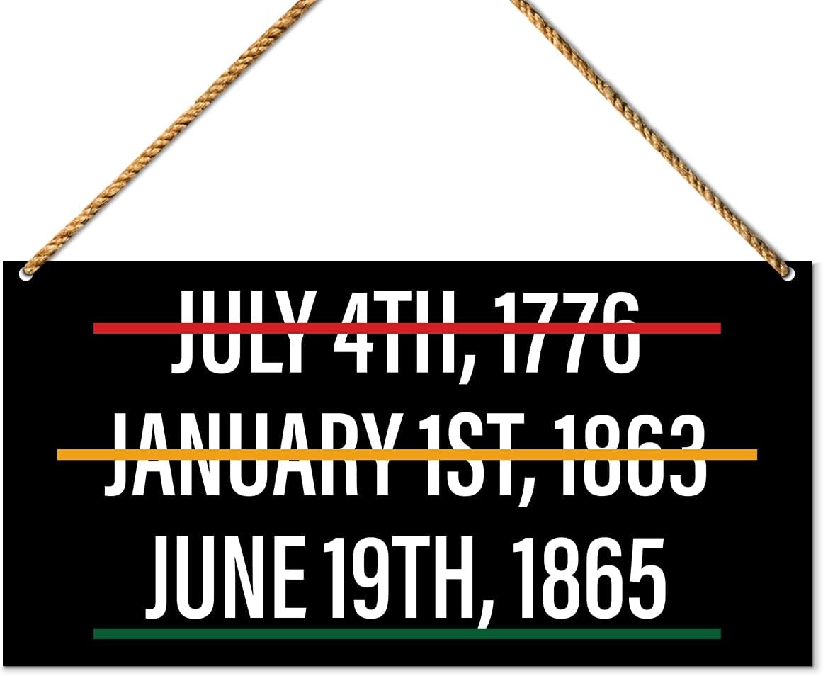 Amazon.com: Juneteenth Sign Decor, June 19th 1865 Decoration African ...