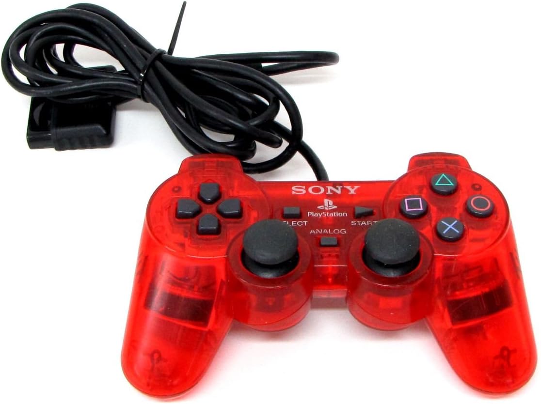 Manette Dual Shock Playstation 2 - Rouge transparent : Amazon.fr: Jeux ...