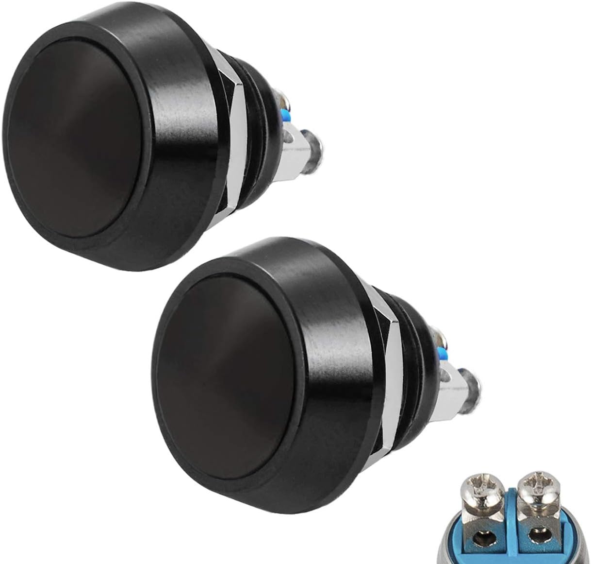 Quentacy 2Pack Momentary Push Button Switch Waterproof SPST DC 36V 2A ...