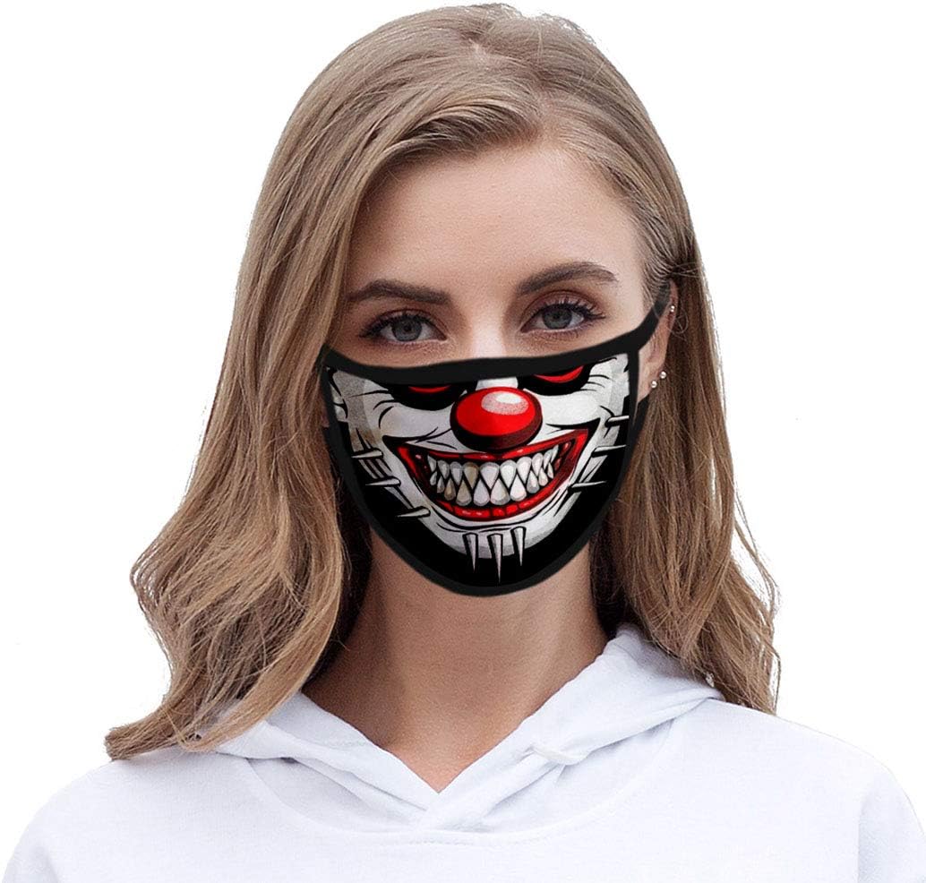 Amazon.com: Funyrich Funny Joker Face Mask Black Clowns Costume Face ...
