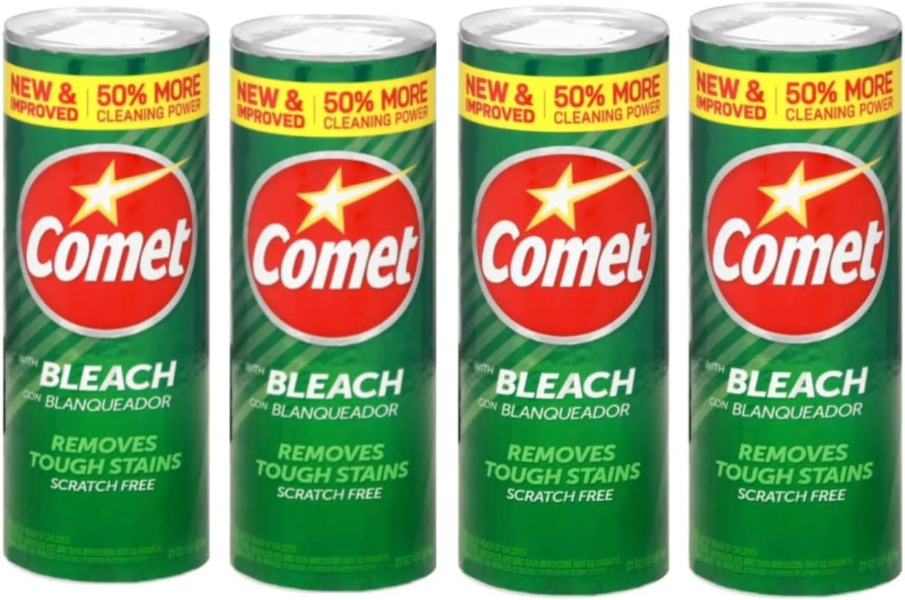 Amazon.com: Comet Cleaner with Bleach -21oz (4 Pack) 50% more cleaning ...