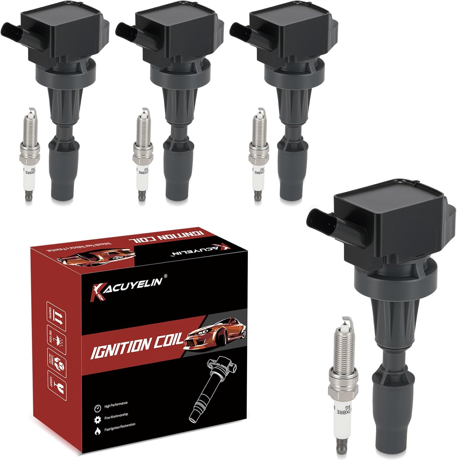 Amazon.com: UF817 Ignition Coil Pack and Iridium-Platinum Spark Plugs ...