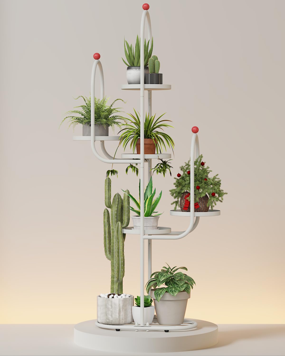 Amazon.com: Bamworld Cactus Christmas Tree Home Decor Plant Stand ...